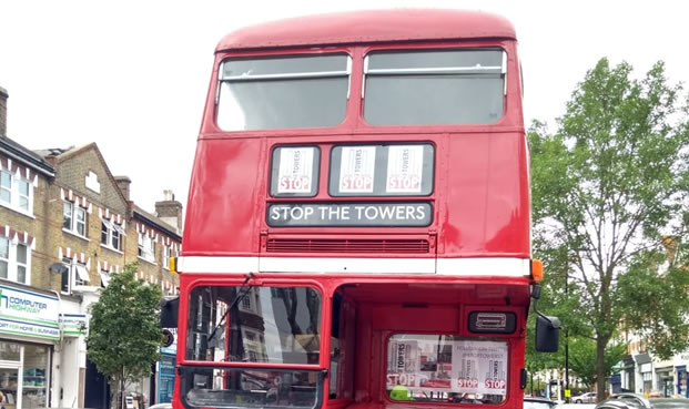 Bus Used To Raise Awareness of West Ealing Skyscraper Plans